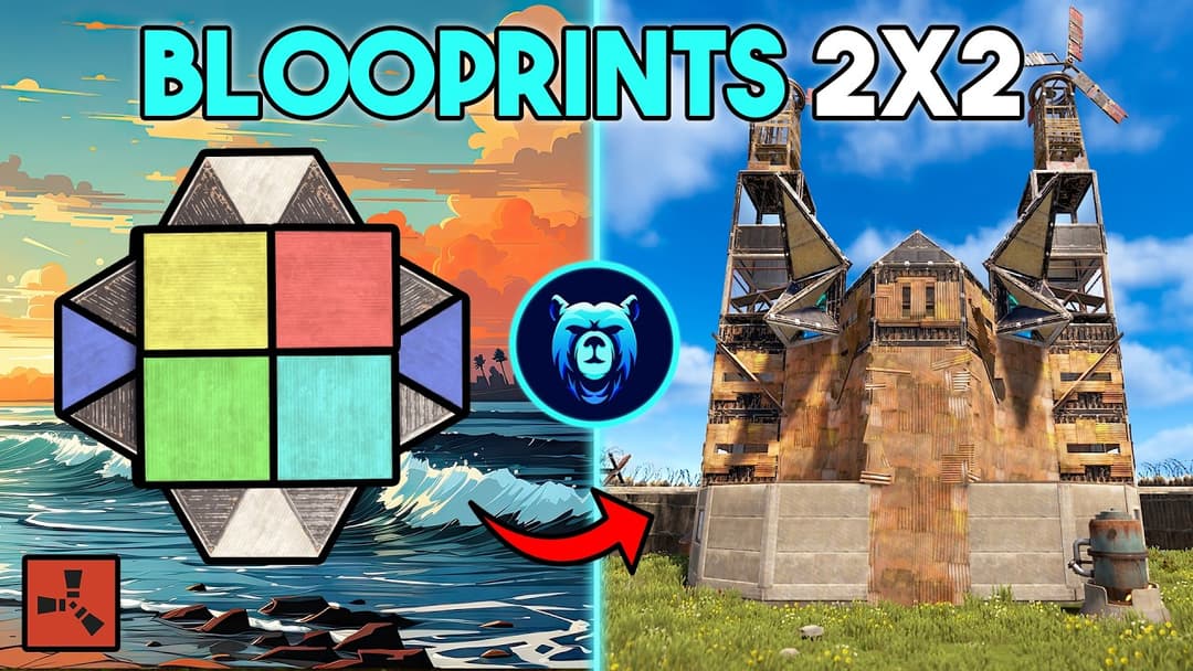 Blooprint's 2x2 Expansion | Strong Rust Base Design Guide | RustBaseLab